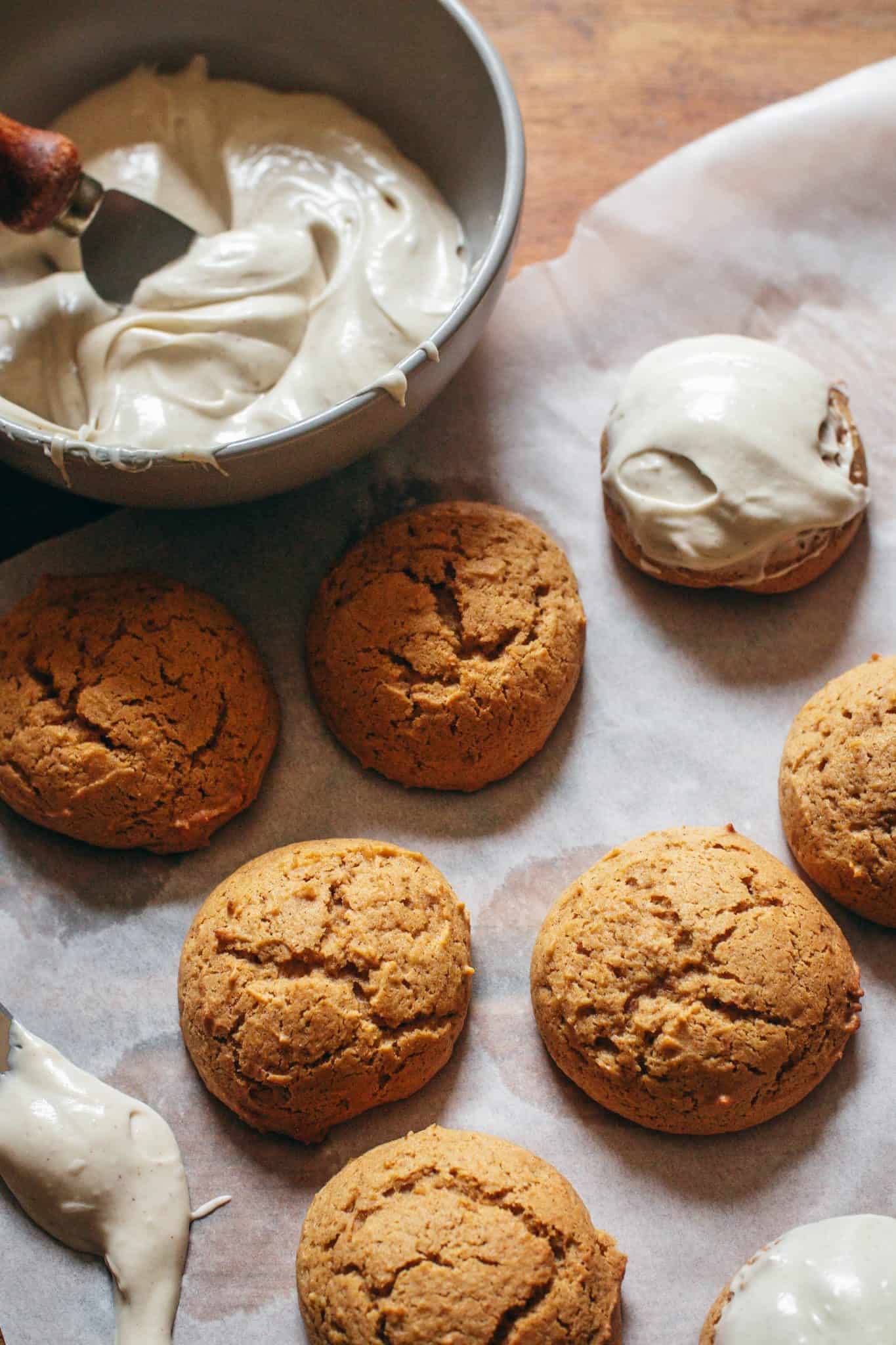 Sourdough Pumpkin Spice Cookies With Maple Icing - The Ancestors Table